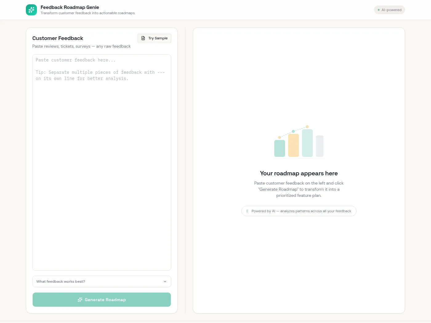 Feedback Roadmap Genie