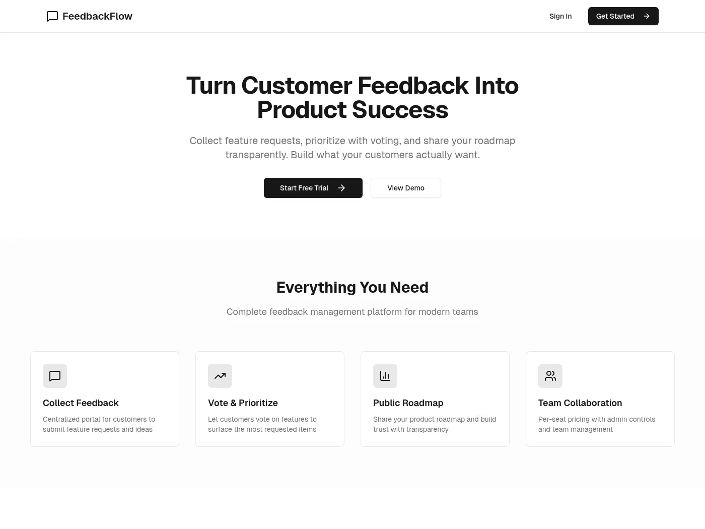 FeedbackFlow SaaS