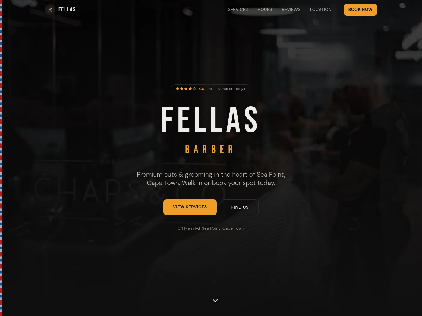 Fellas Barber Website