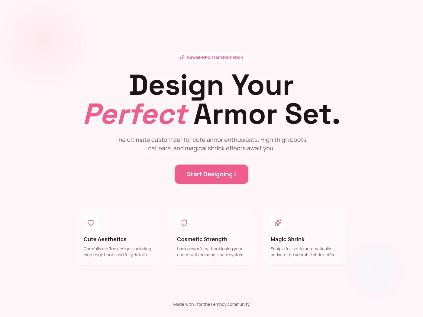 Femboy Armor Set