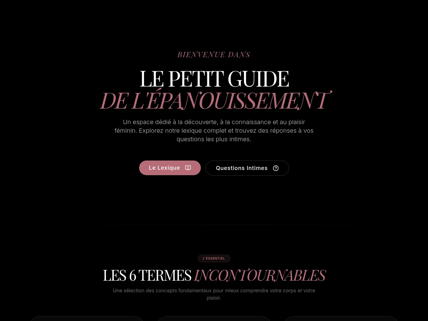 FemGuide Lexique