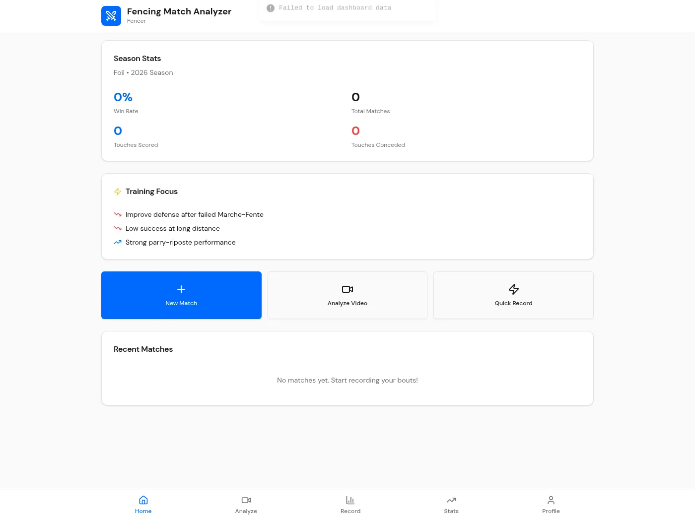 Fencing Match Analyzer