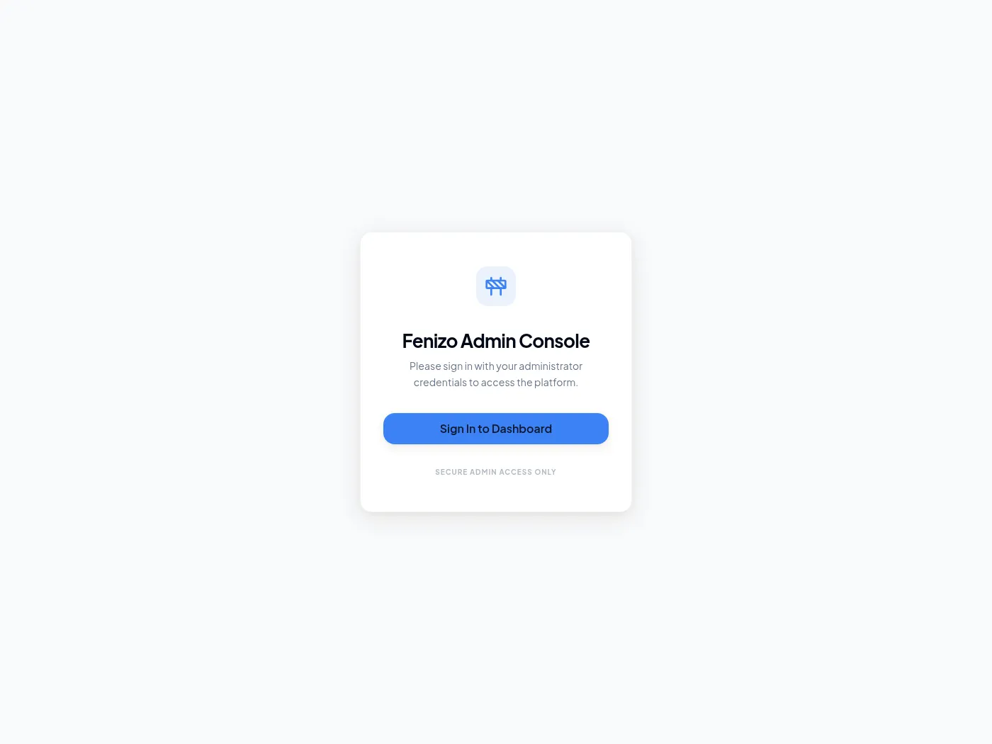 Fenizo P2P Admin Console