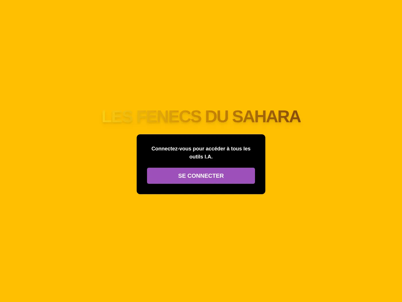Les Fennecs du Sahara