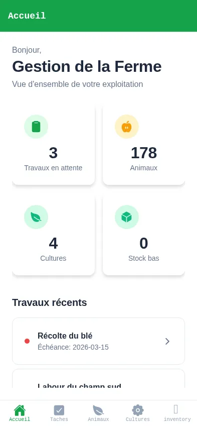Ferme Manager App
