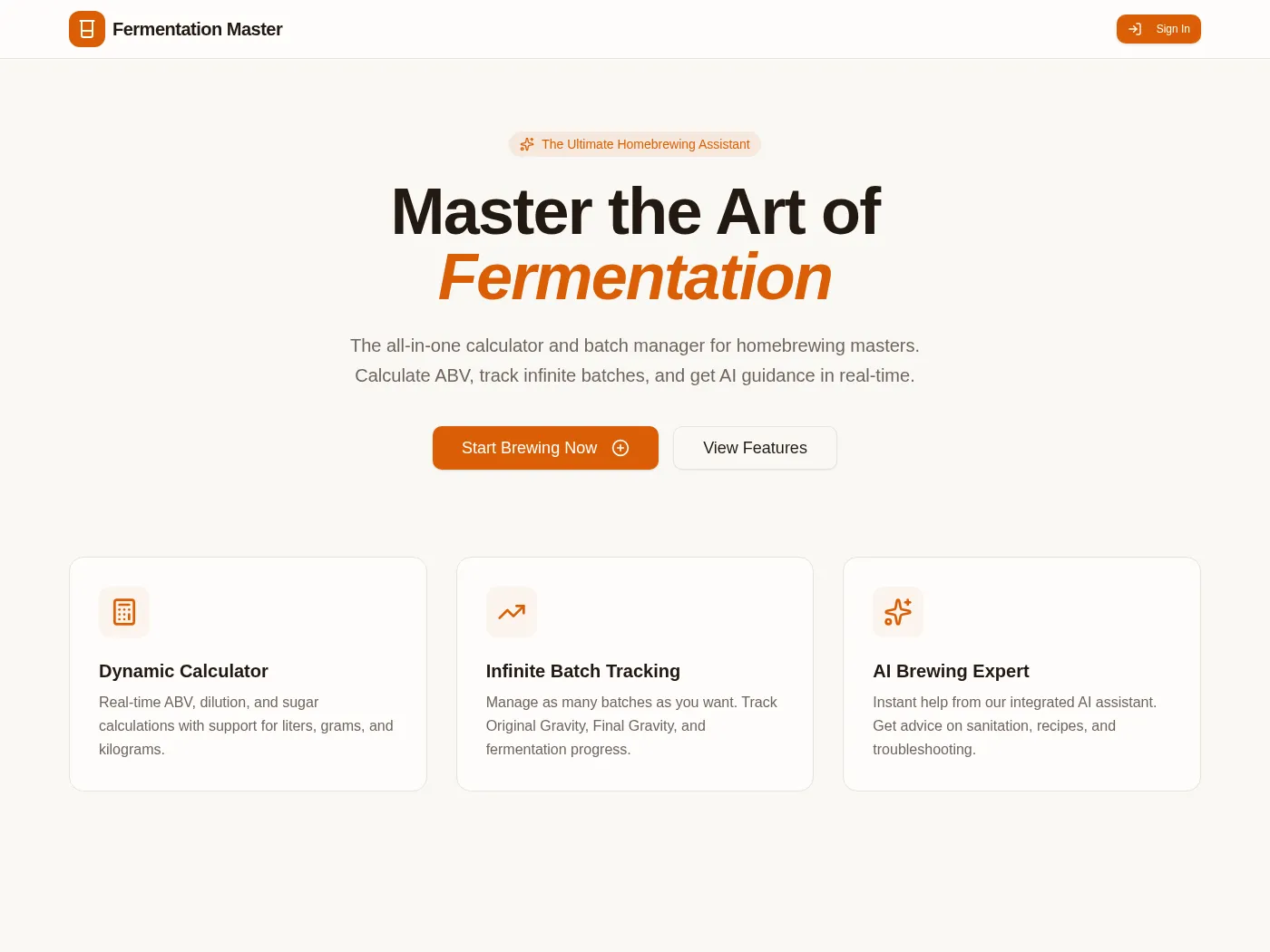Fermentation Master App