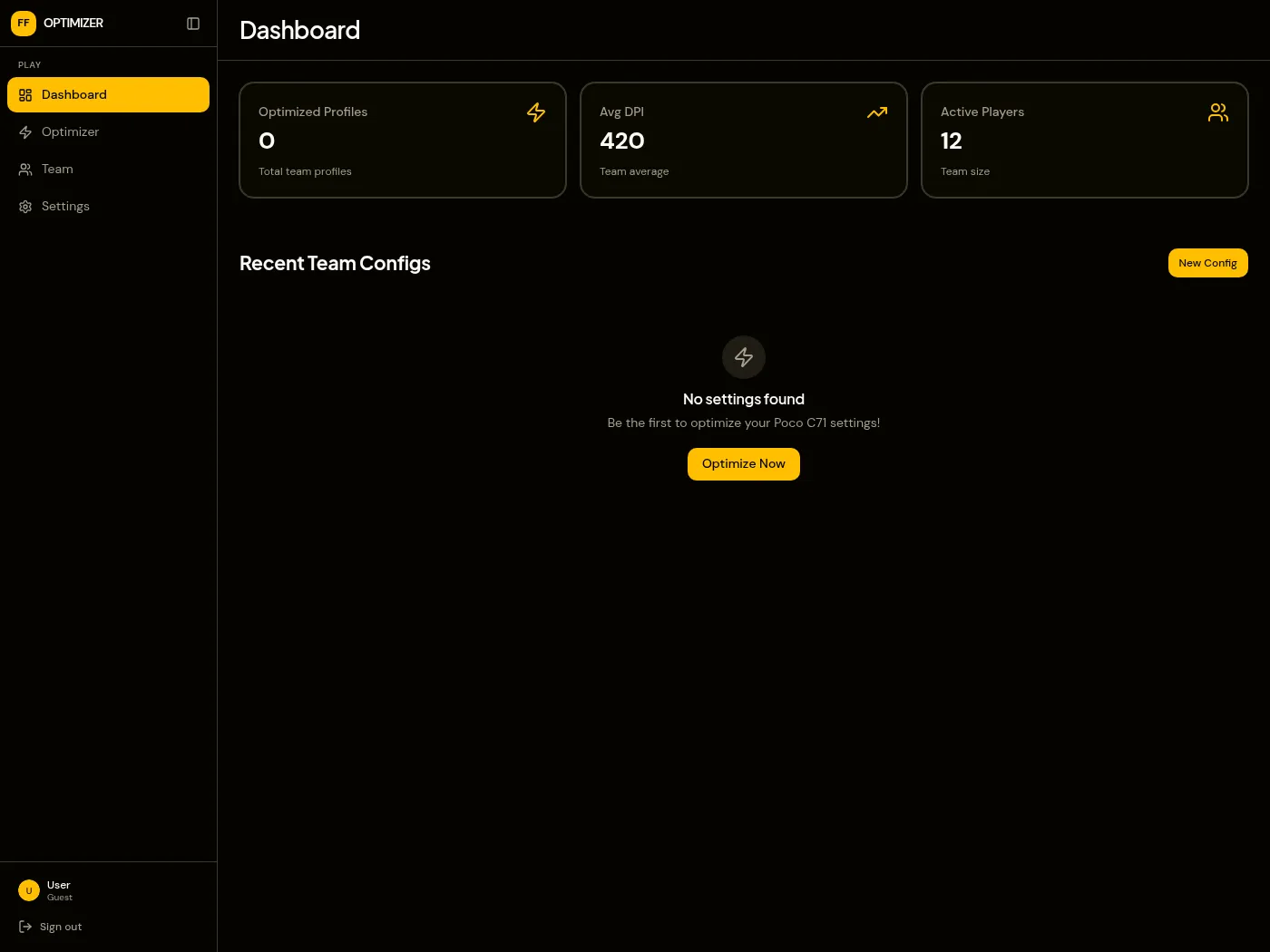FF Sensitivity Optimizer