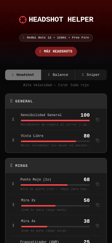 Free Fire Headshot Helper