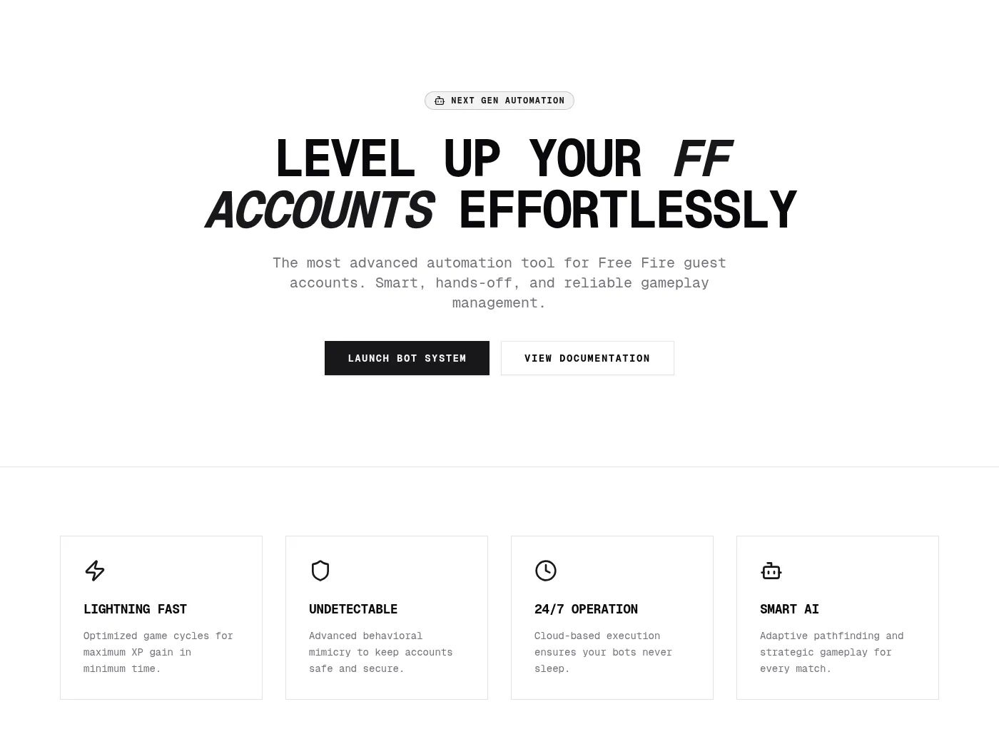 FF ID Level Up Bot