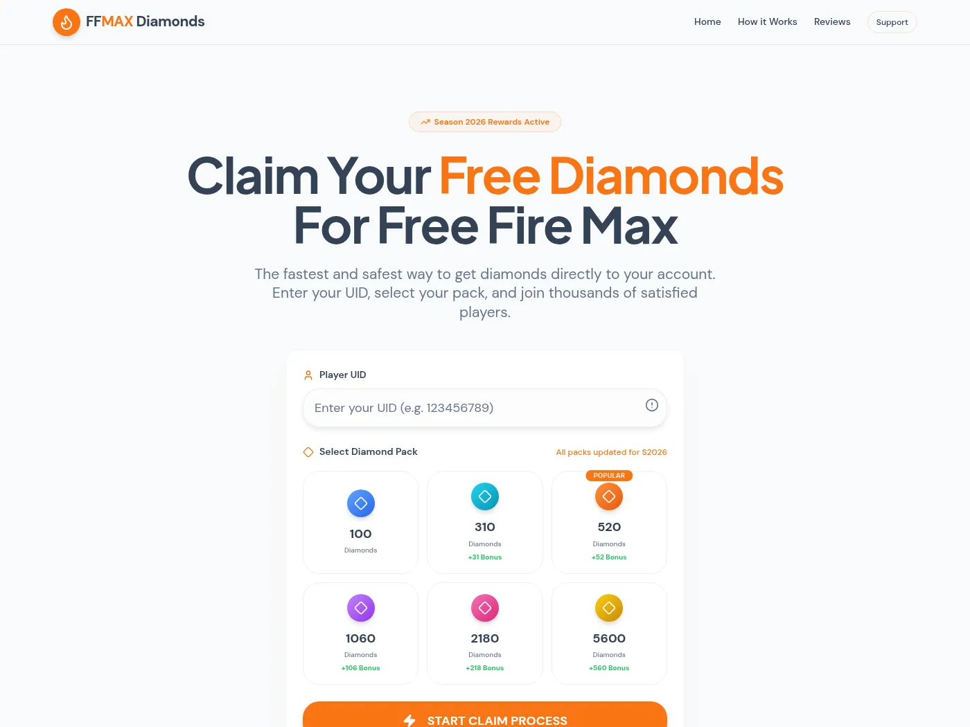 Free Fire Max Diamonds Site