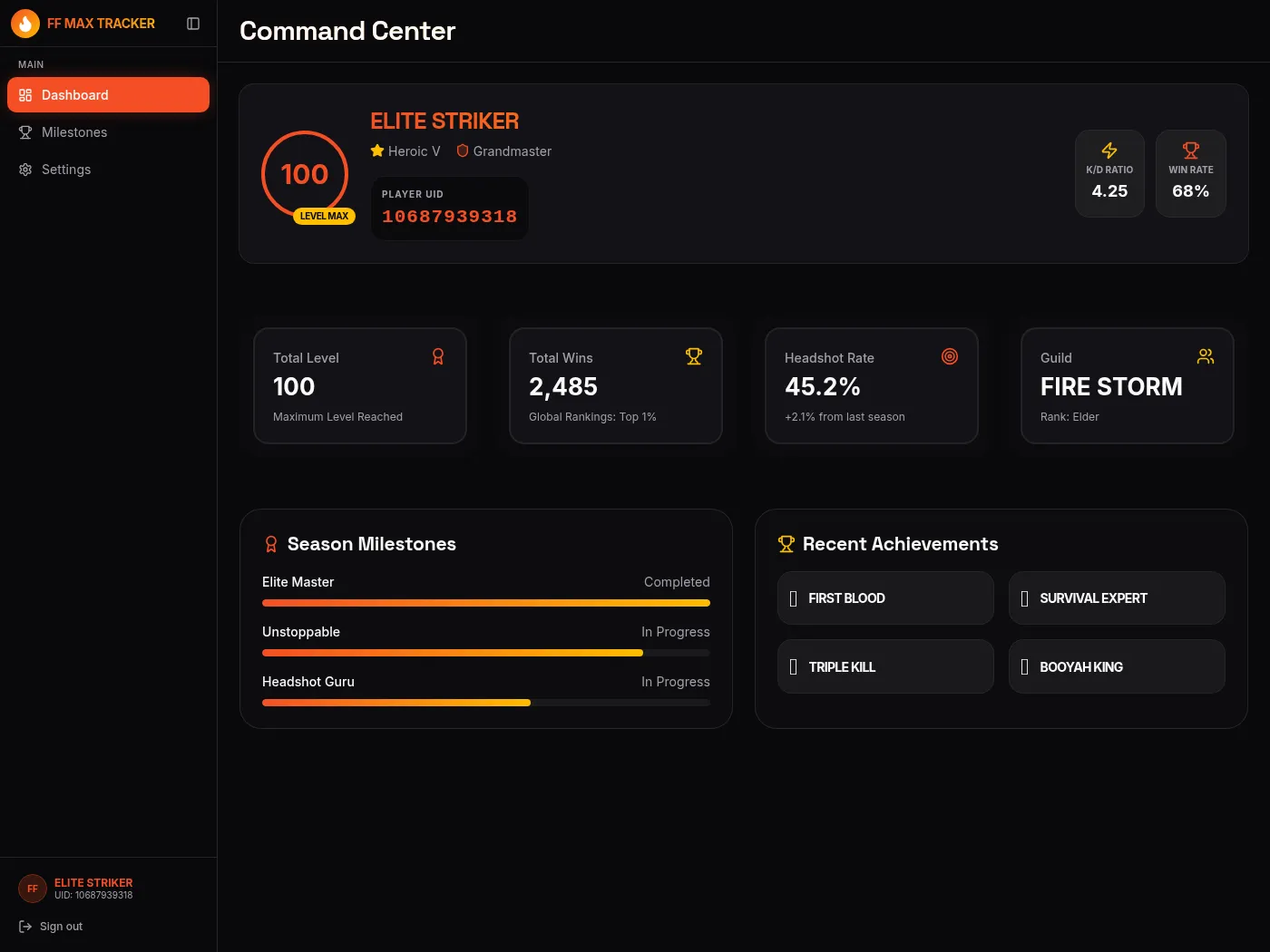 FF Max ID Generator