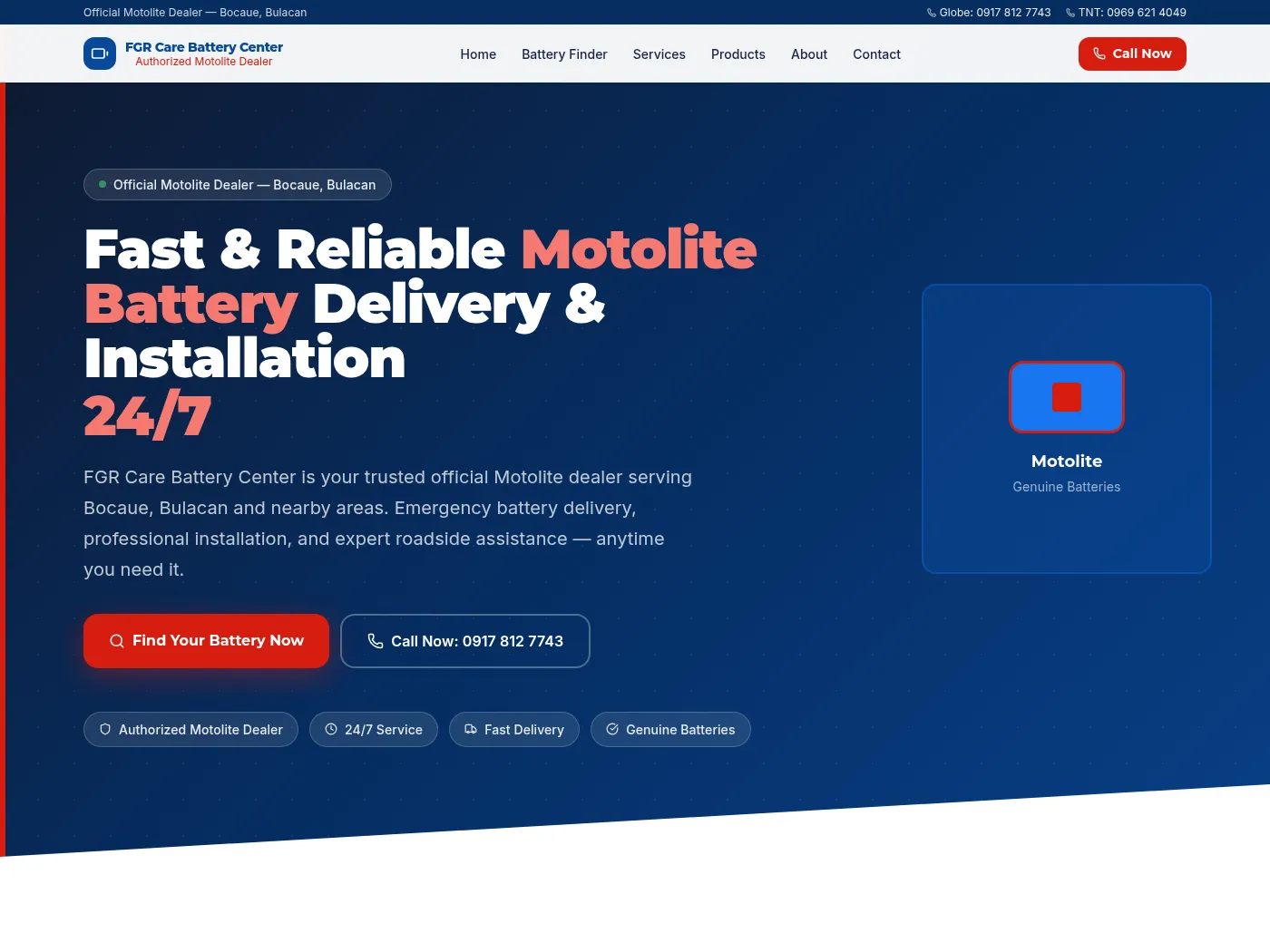 FGR Motolite Dealer Website