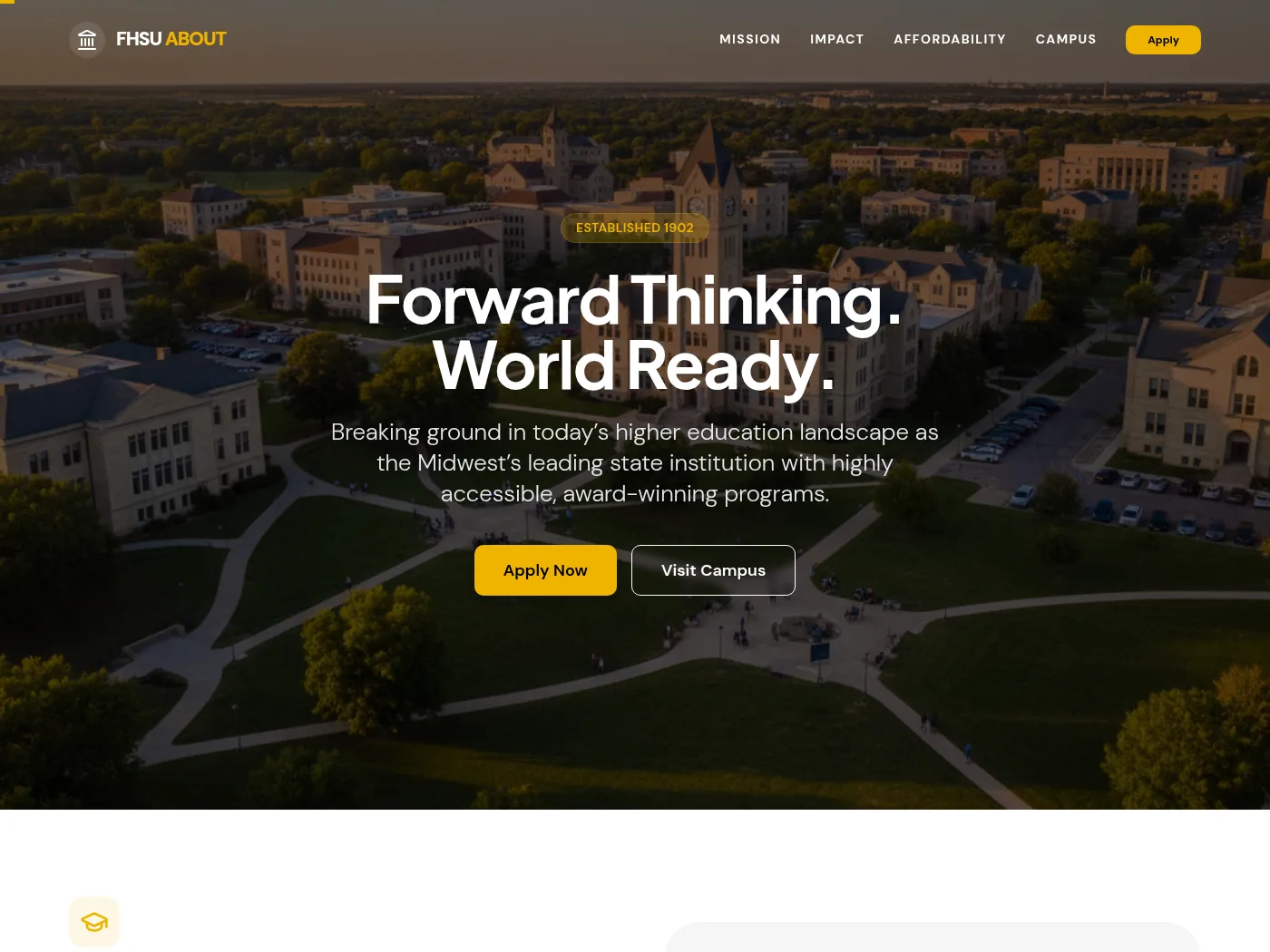 FHSU About Page Redesign