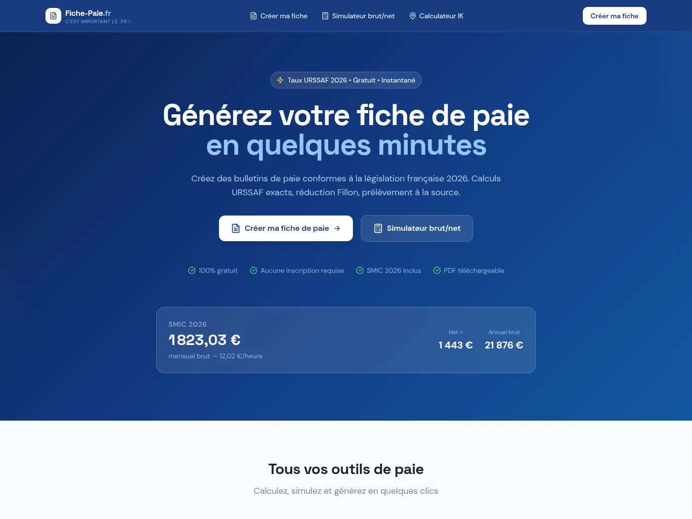 Fiche Paie Generator