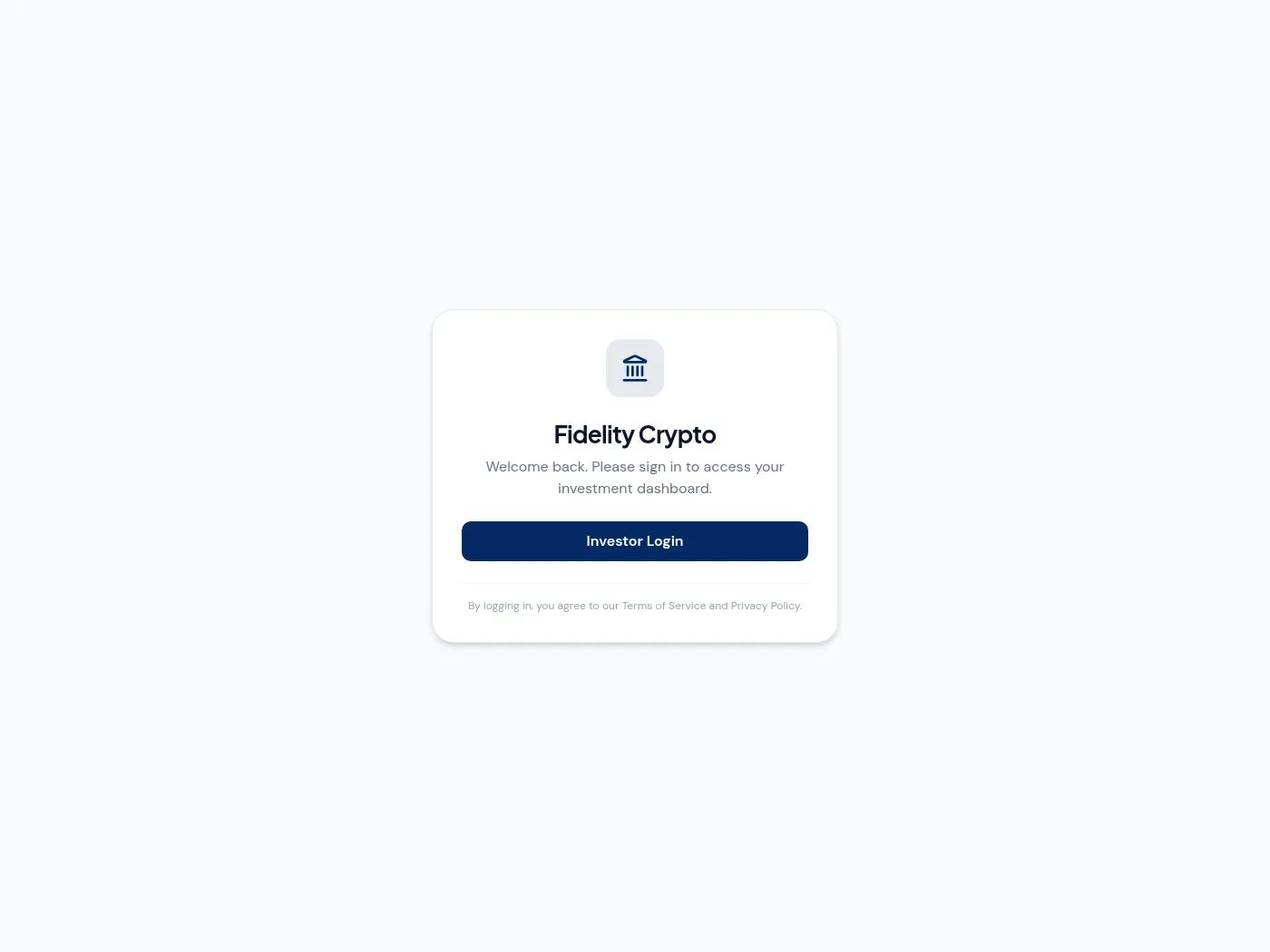 Fidelity Crypto Dashboard