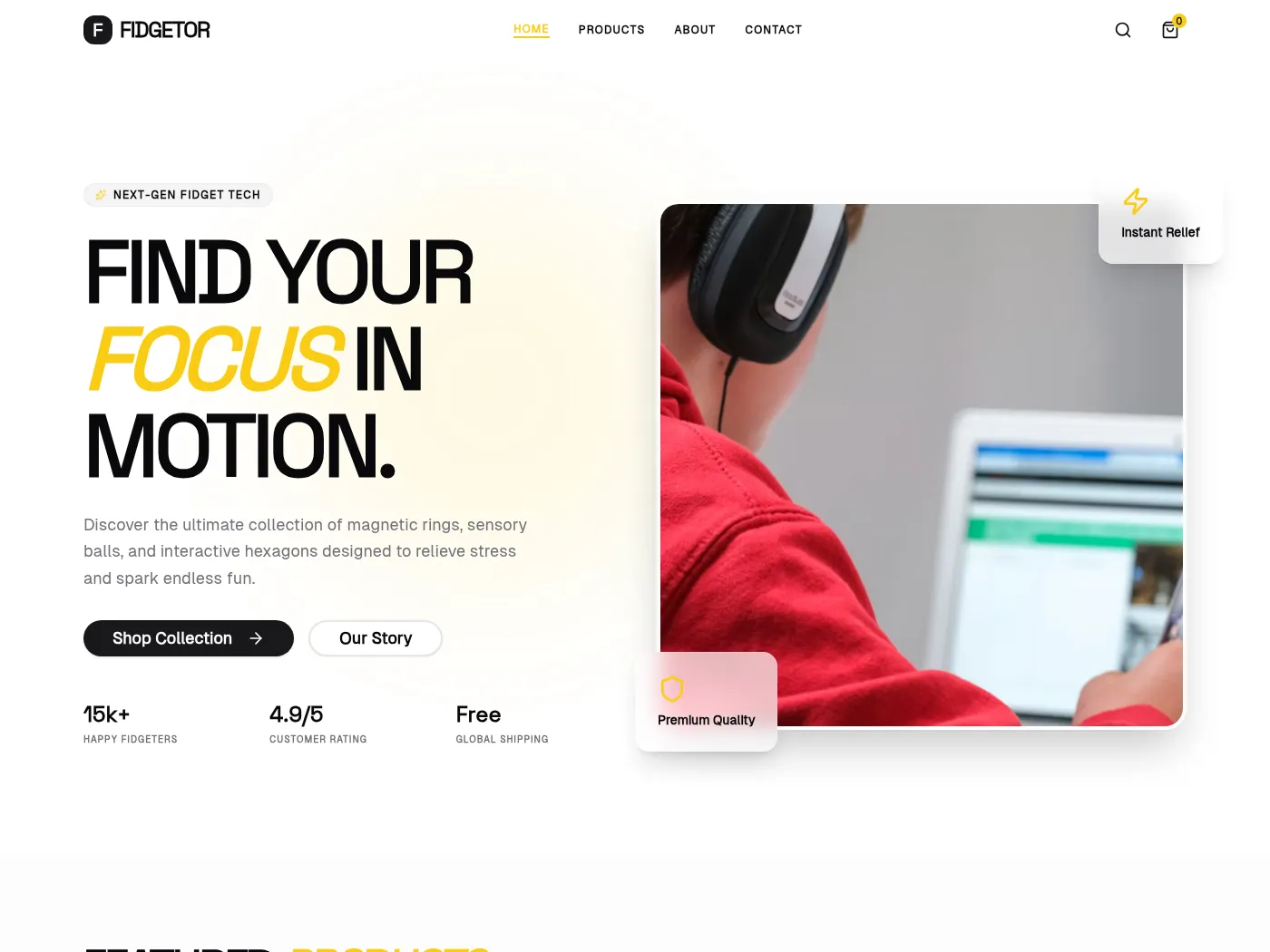 Fidgetor Storefront