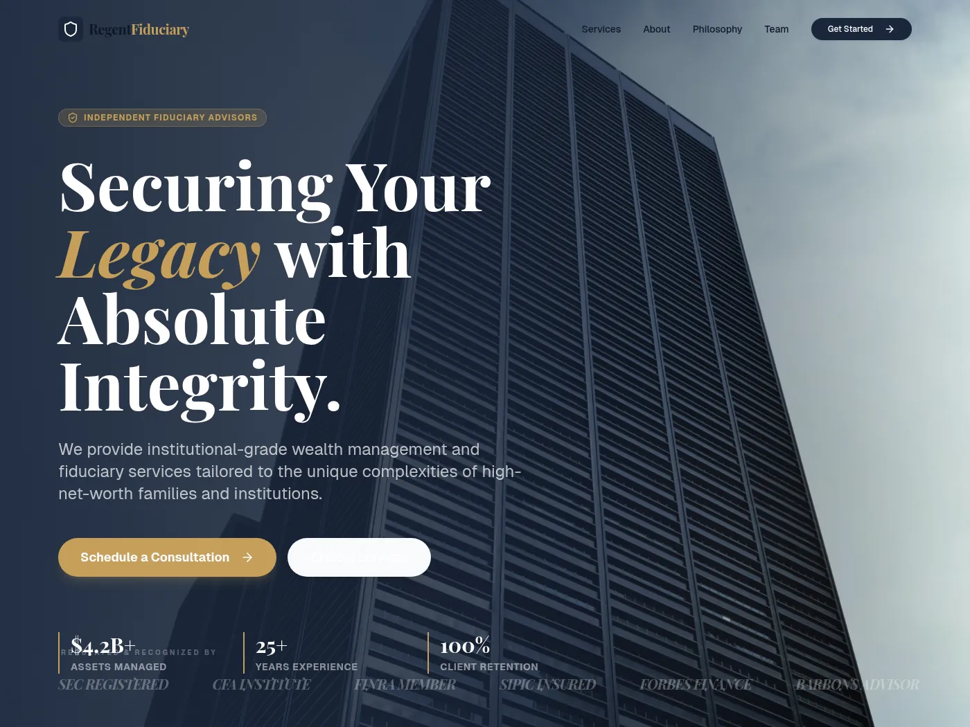 Fiduciary Web Portal