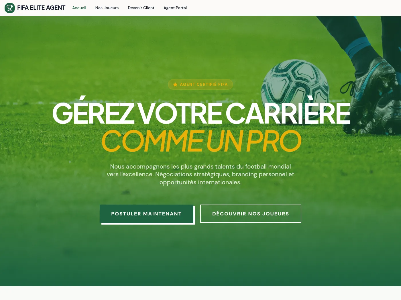 FIFA Agent Web Portal