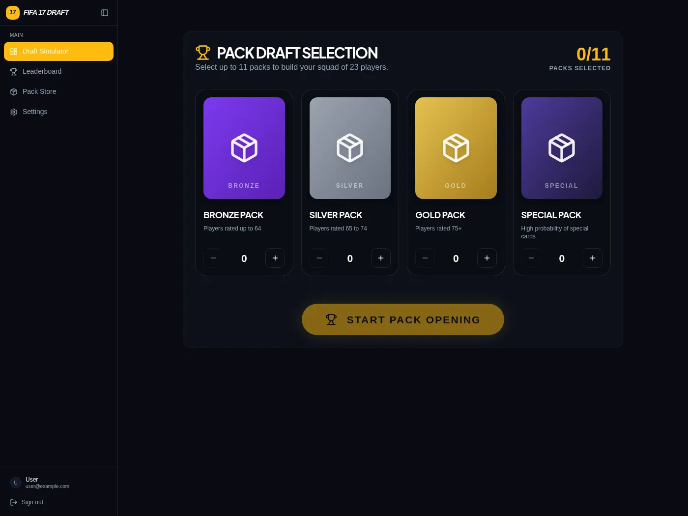 FIFA Pack Draft Optimizer