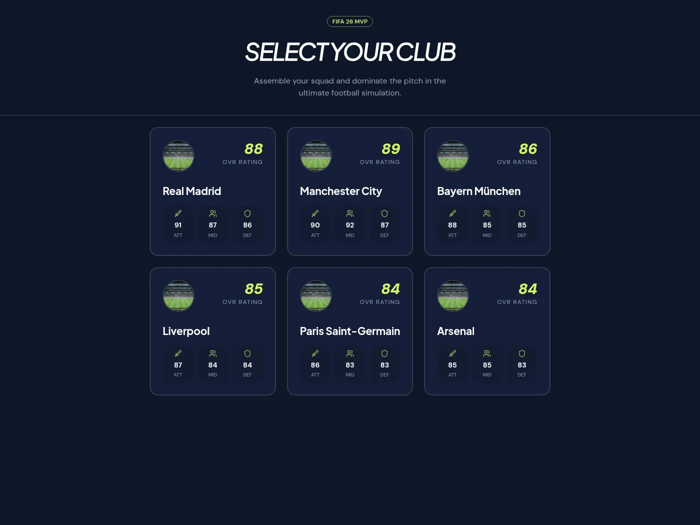 FIFA 26 MVP Simulator