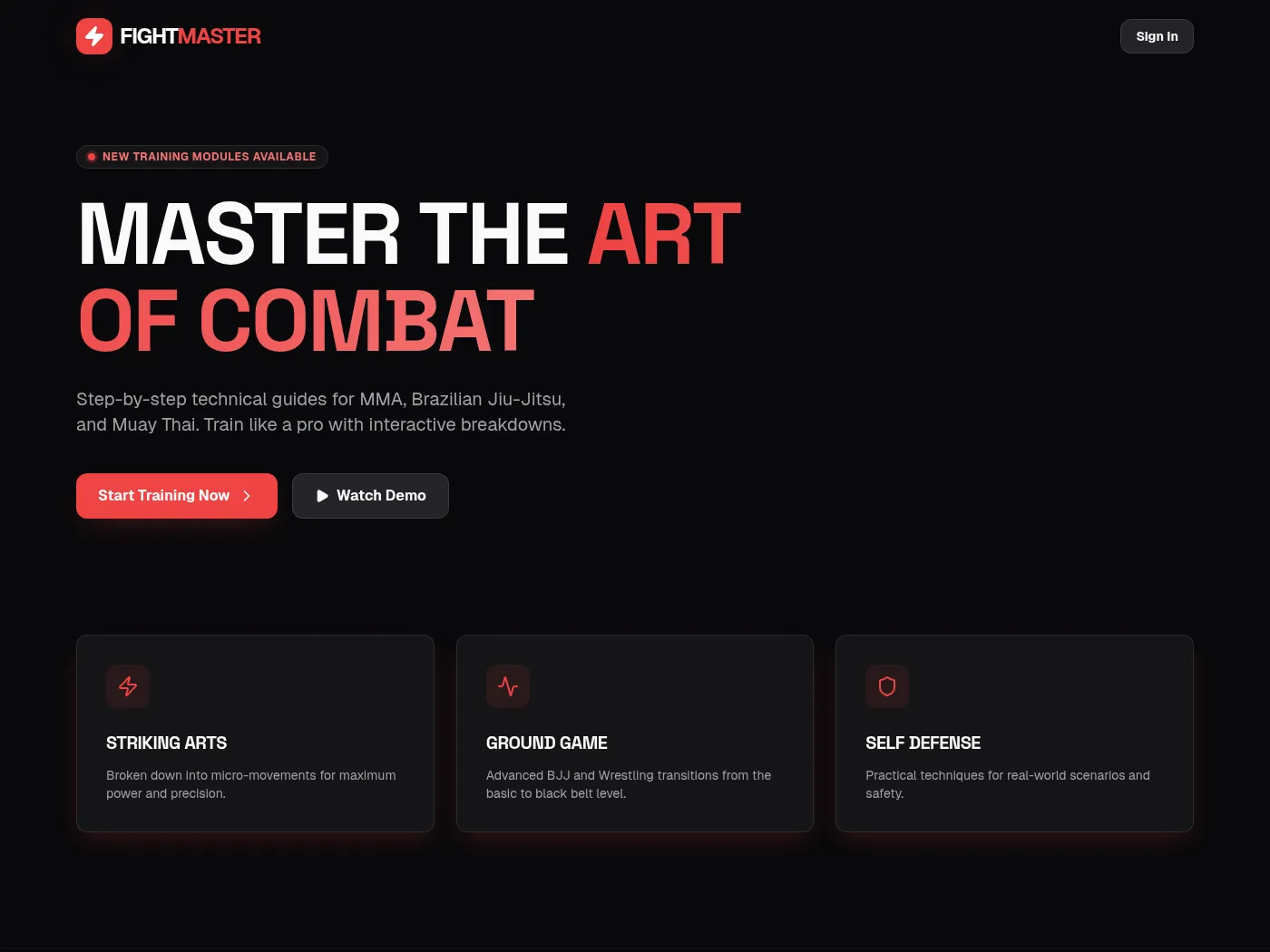 FightMaster Demo