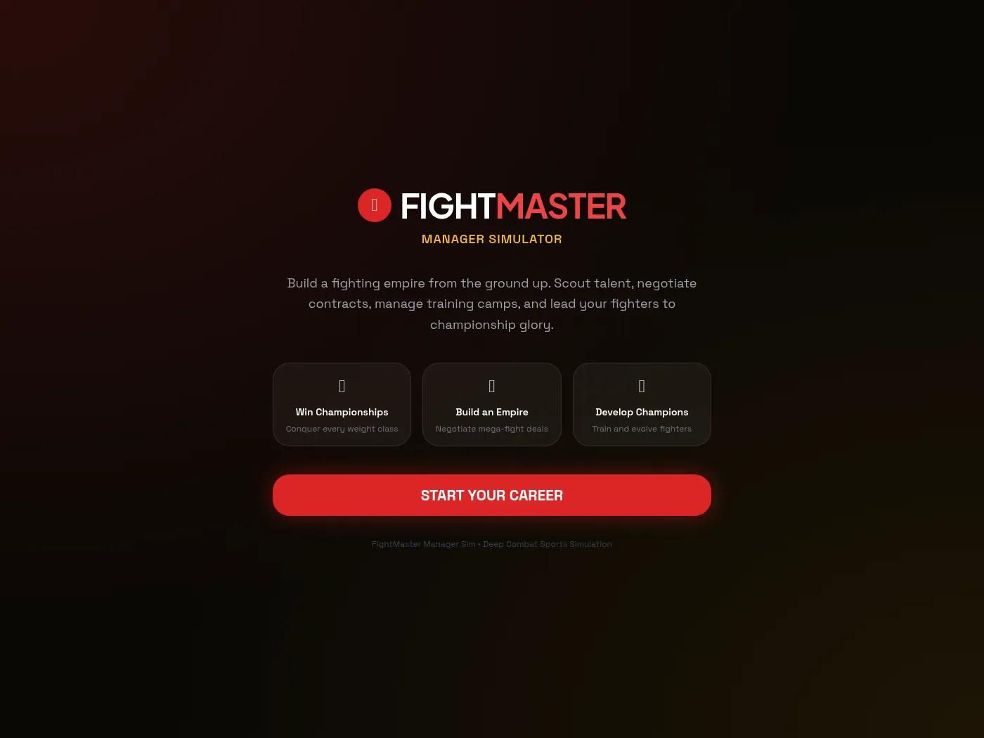FightMaster Manager Sim