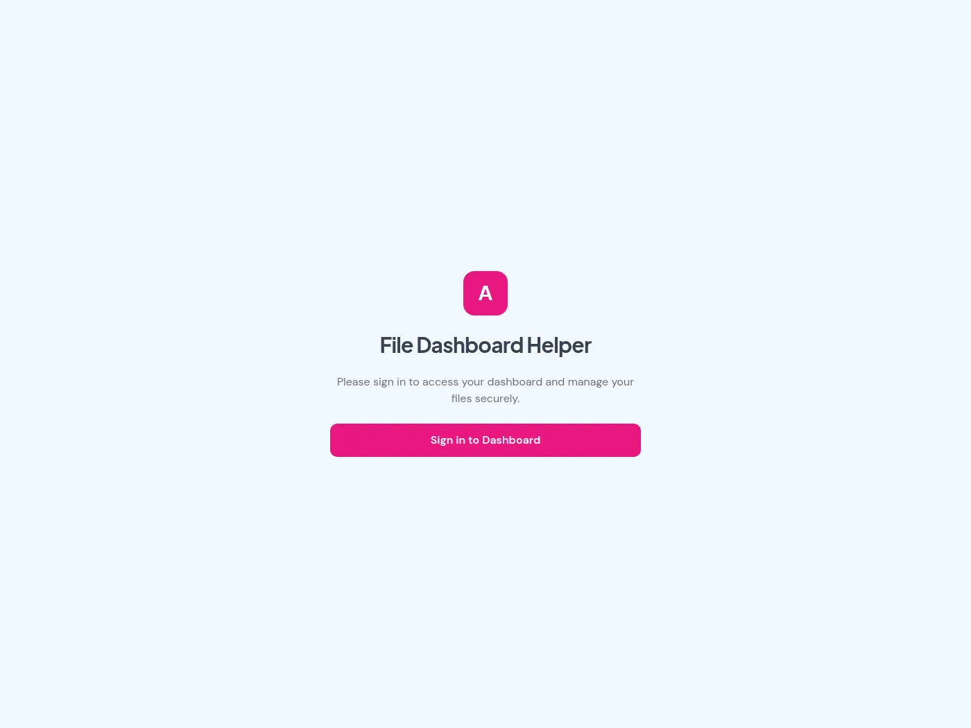 File Dashboard Helper