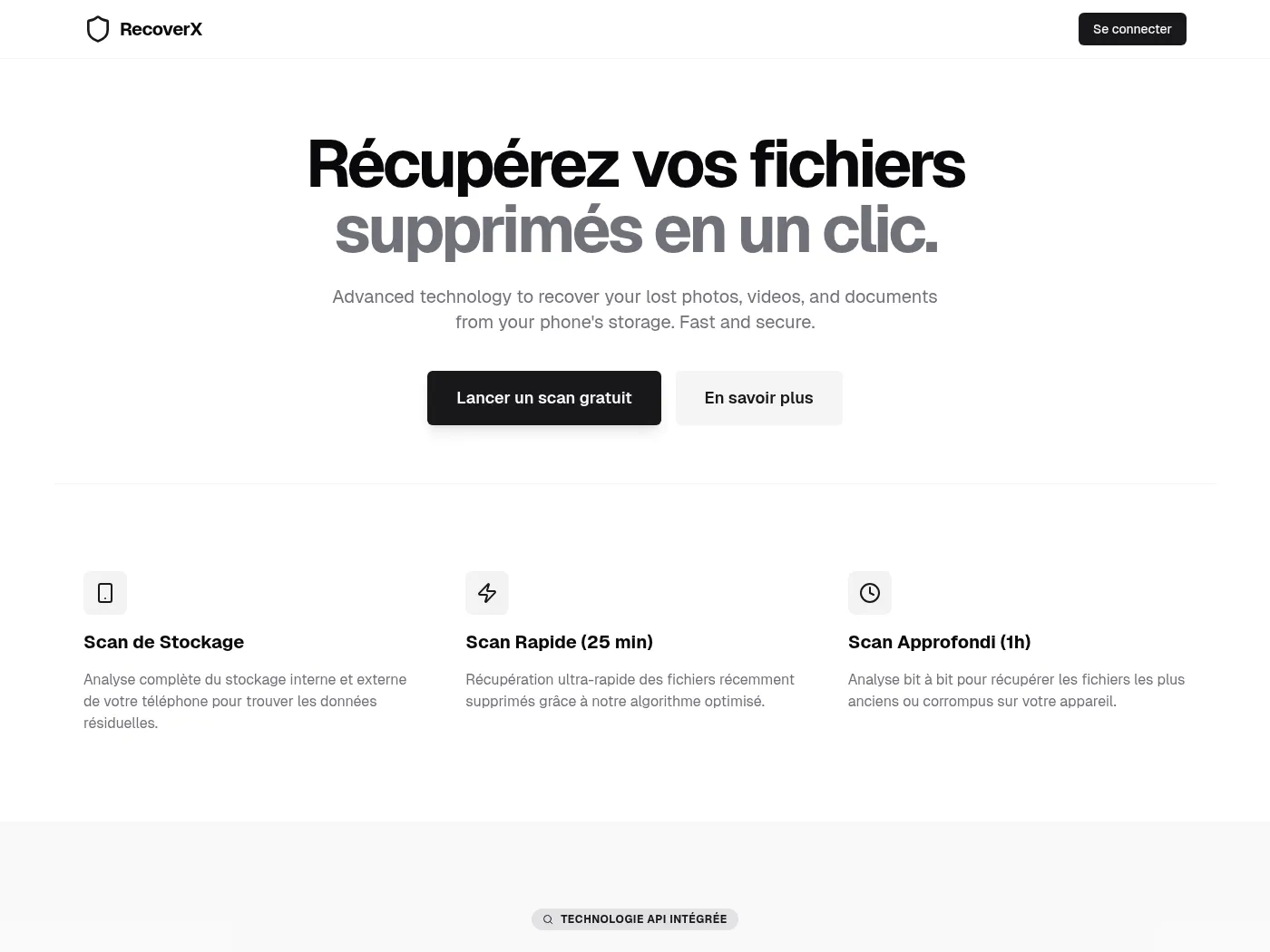 RecoverX File Restore