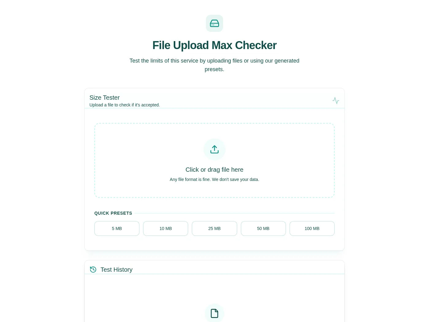 File Upload Max Checker