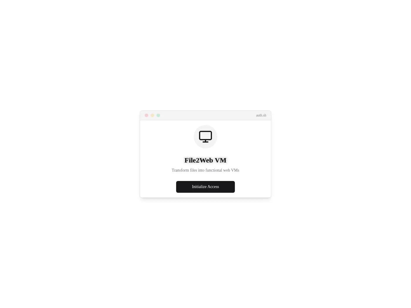File2Web VM Launcher