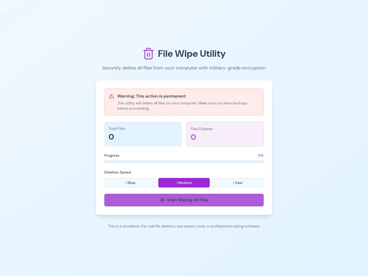 File Wipe Utility