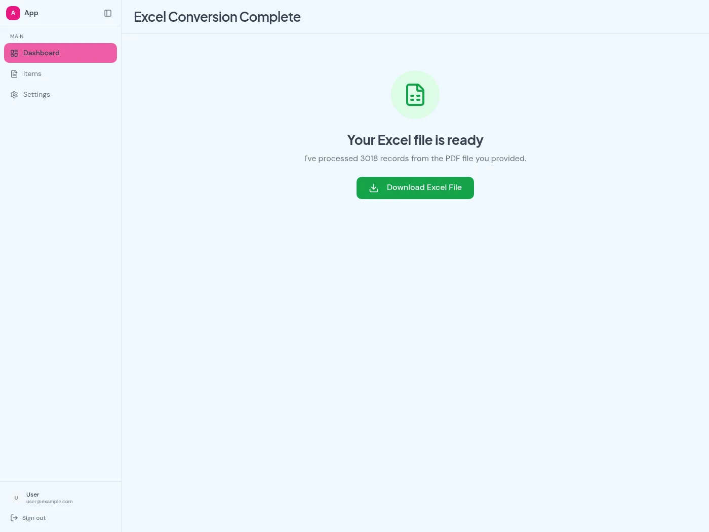 File2Excel Converter