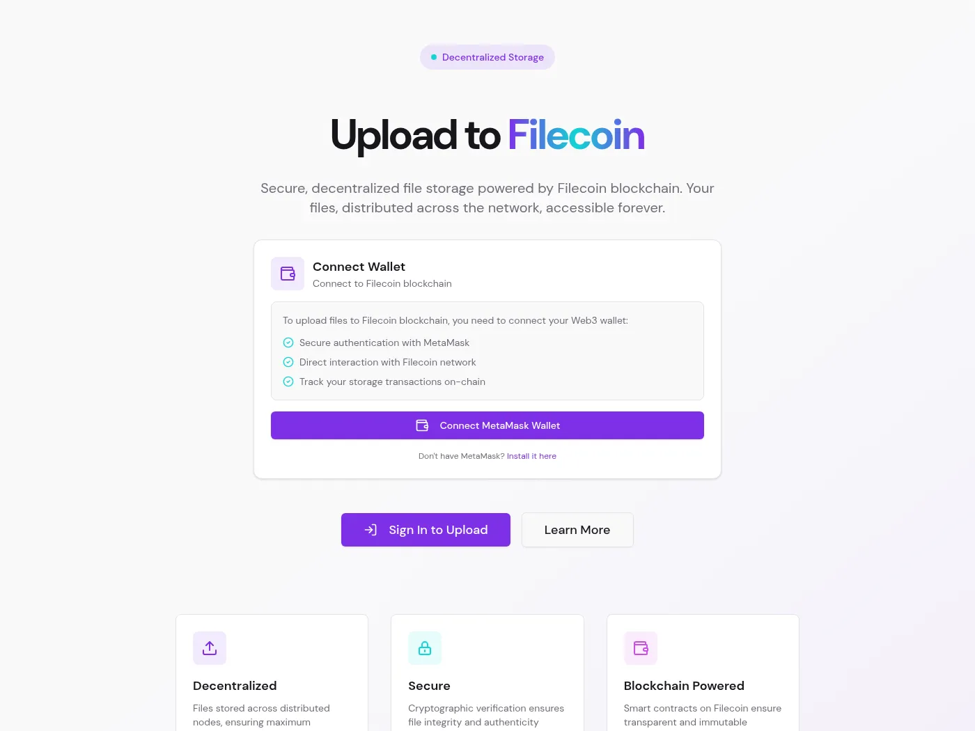 Filecoin Uploader