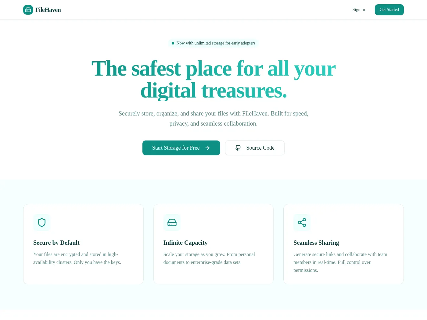 FileHaven Web Storage