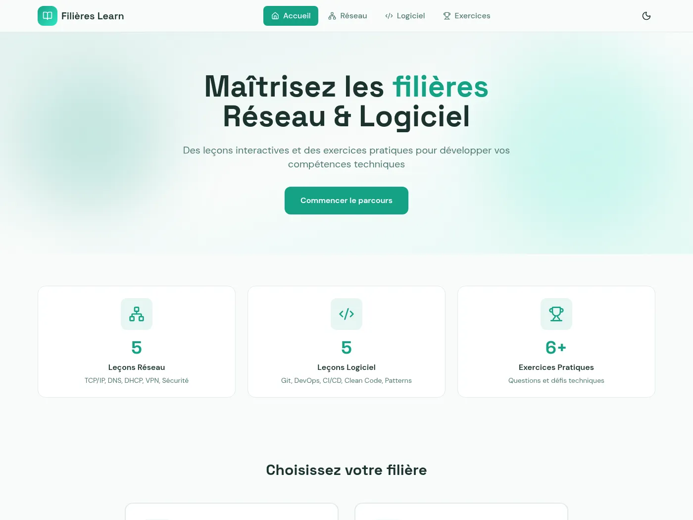 Filières Learn App