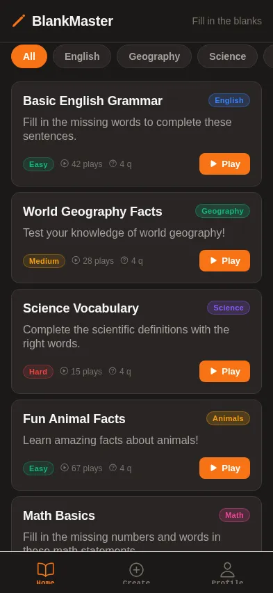 BlankMaster App