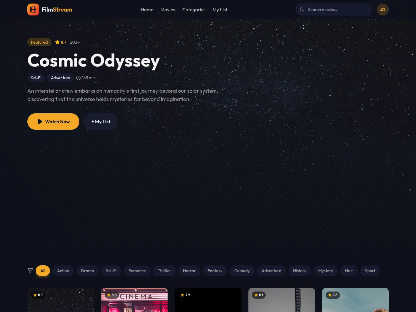 FilmStream Hub