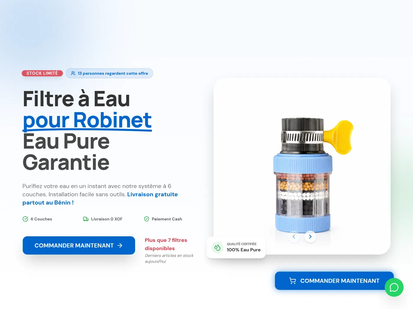 Filtre Benin One-Page Shop
