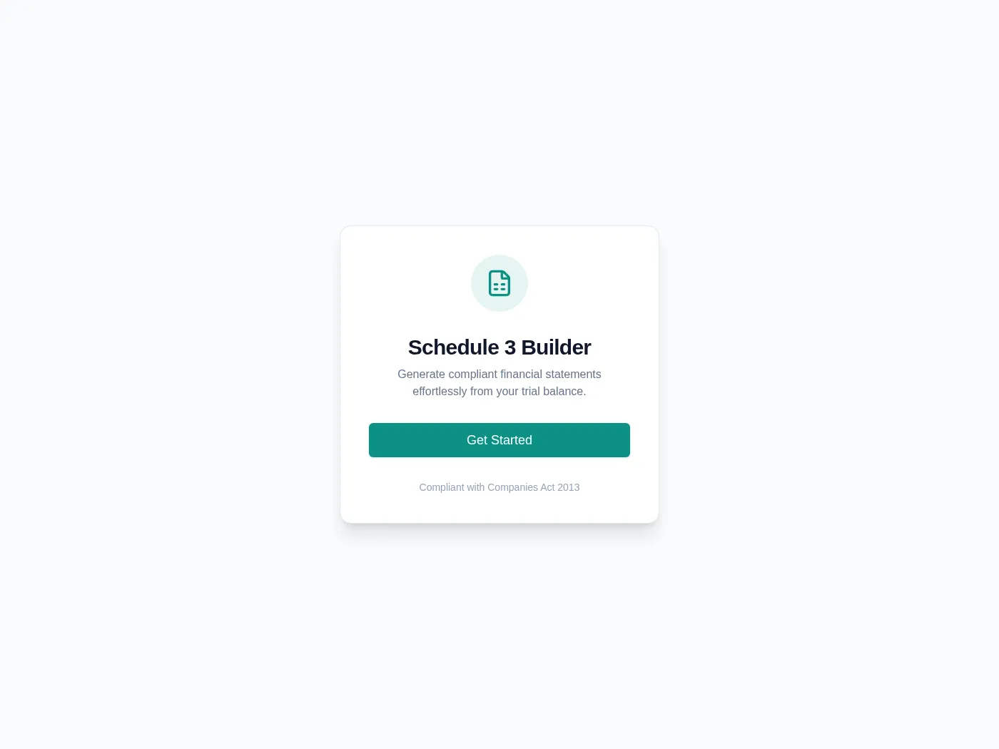 Schedule 3 Financial Builder