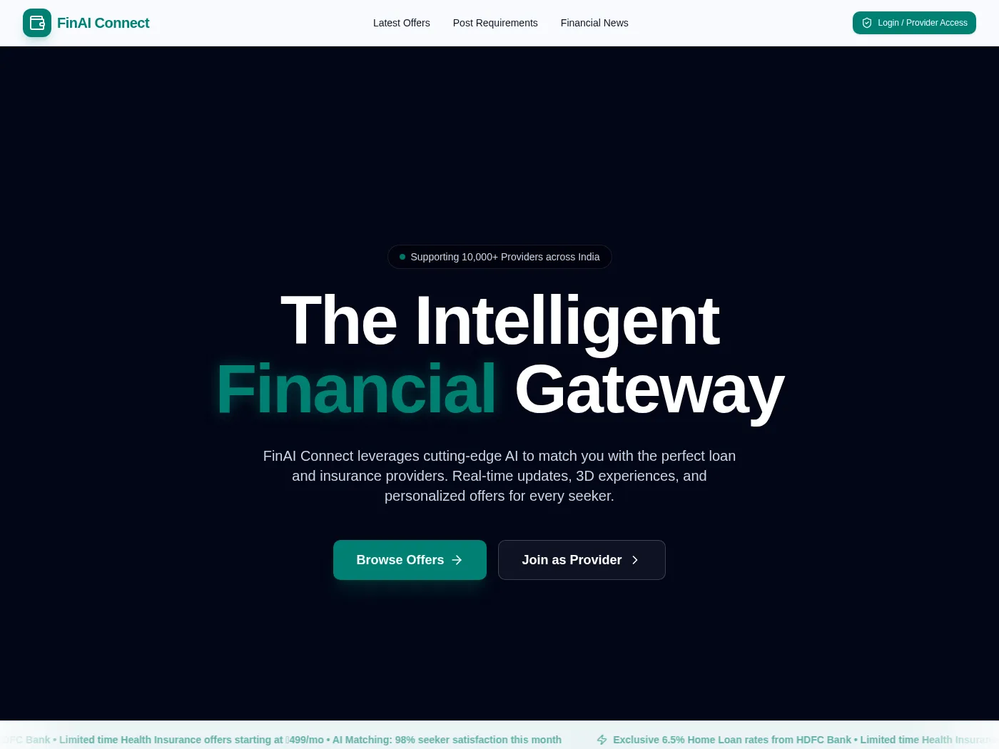 FinAI Connect Portal