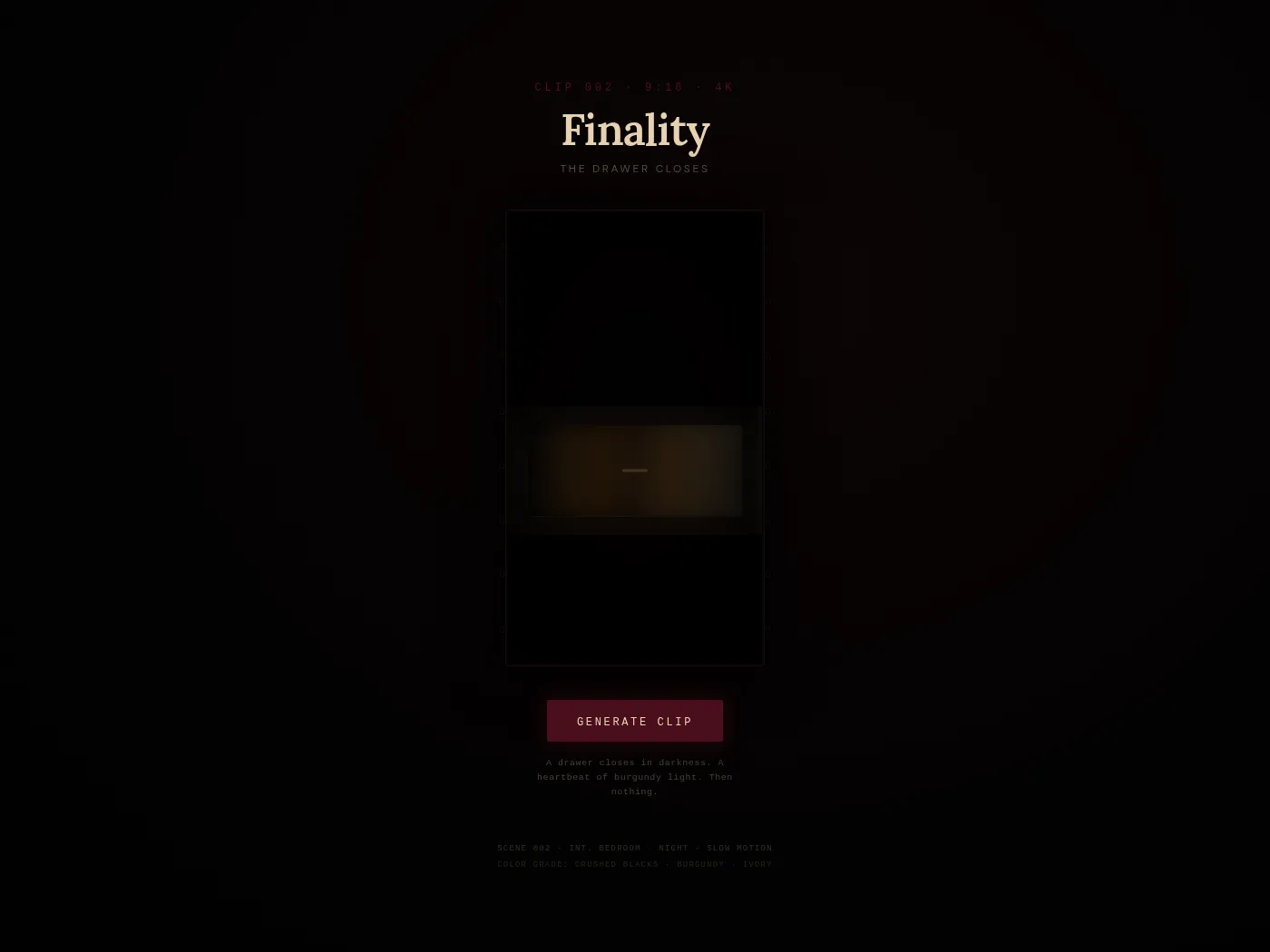 Finality Film Sequence