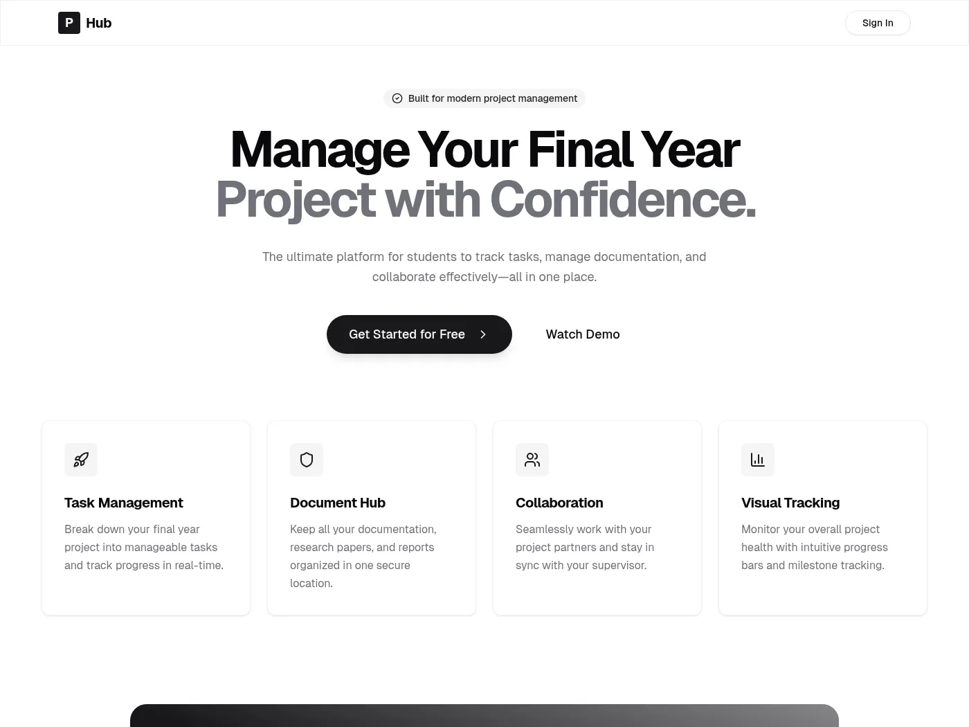 Final Year Project Hub