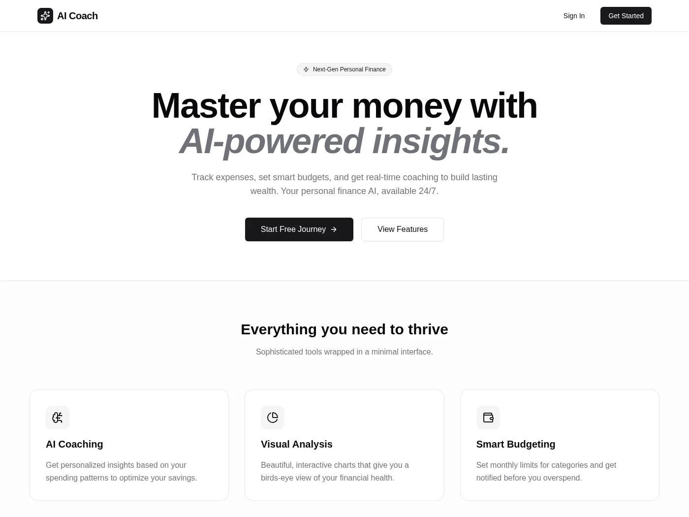 Finance AI Coach