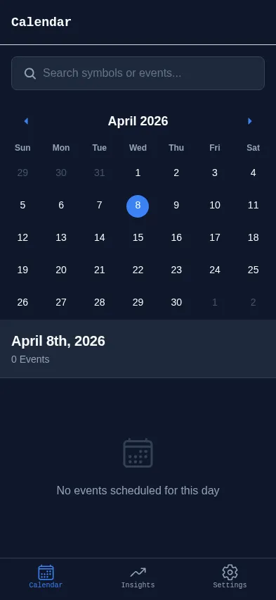 Finance Event Calendar