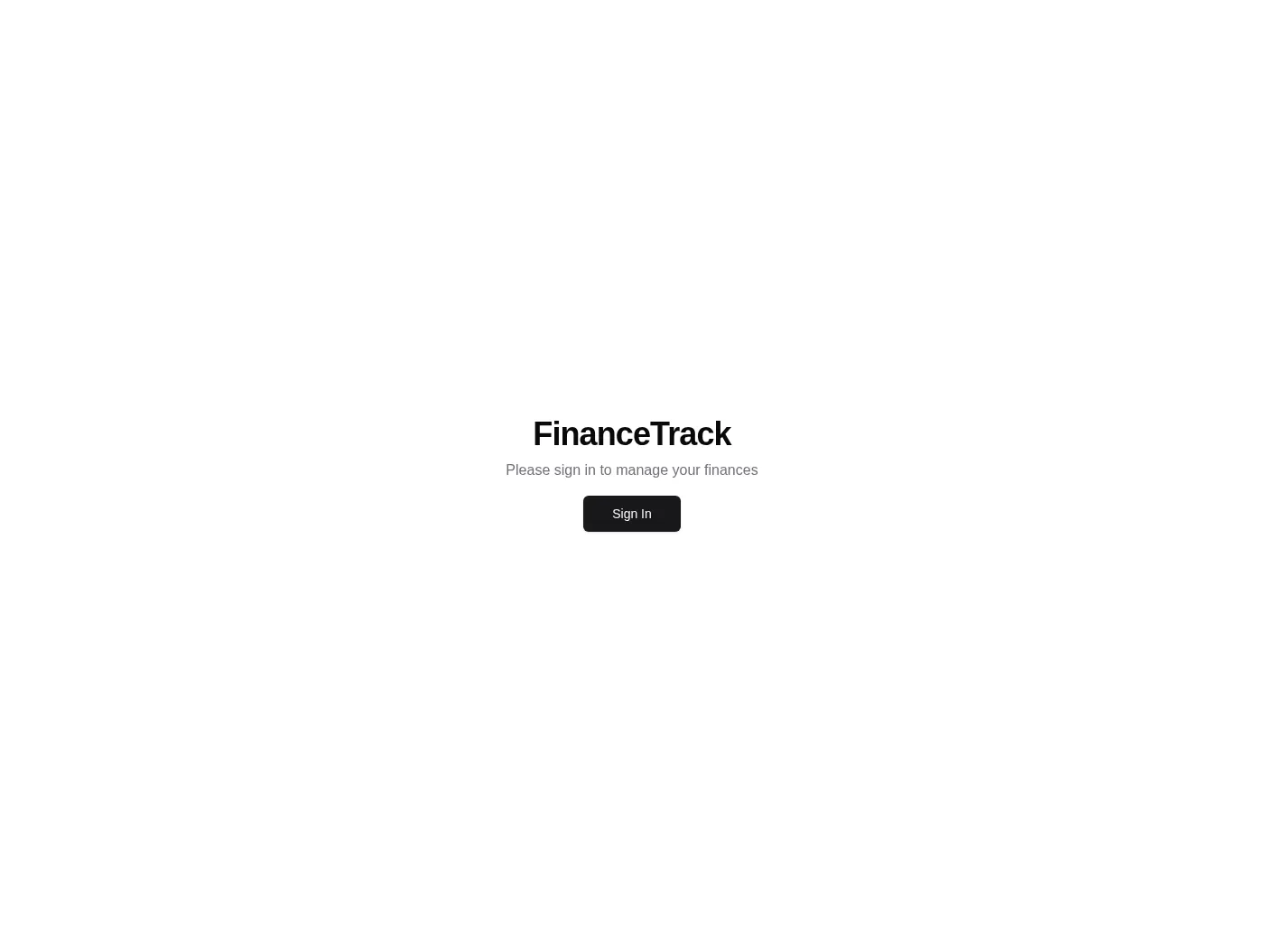 FinanceTrack App