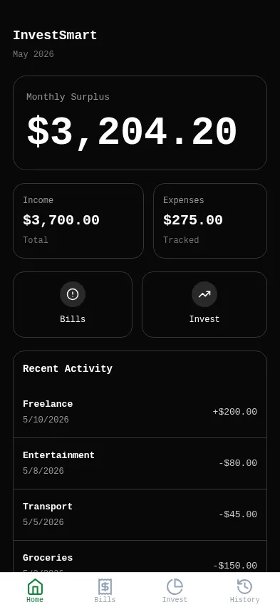 InvestSmart Finance App