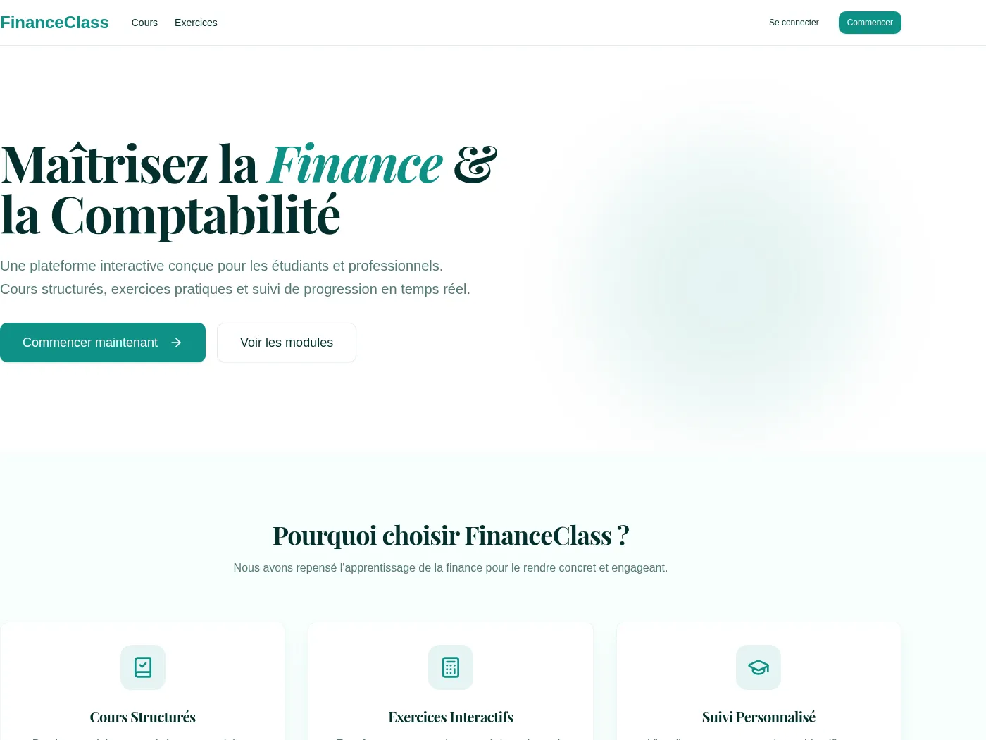 Finance Class Portal