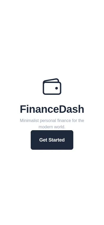 Minimalist Finance Dashboard