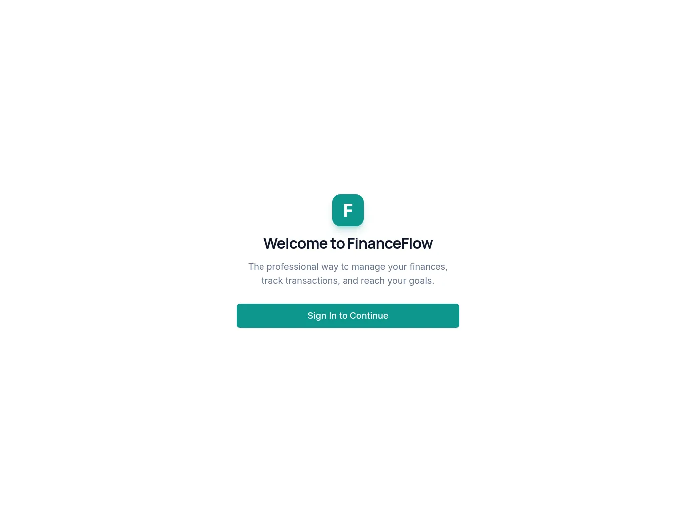 FinanceFlow Dashboard | Built with Blink