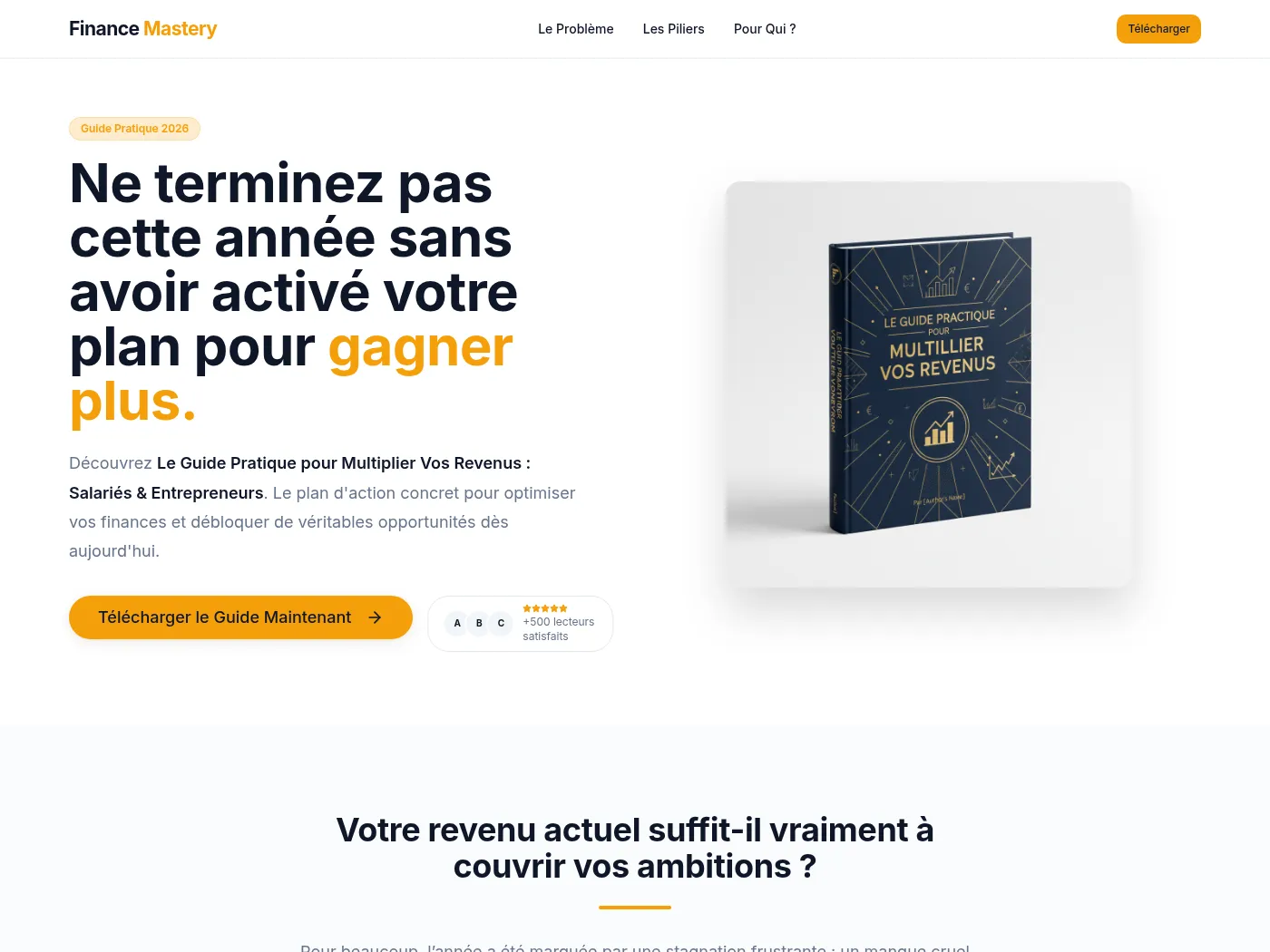 Finance Mastery Landing Page